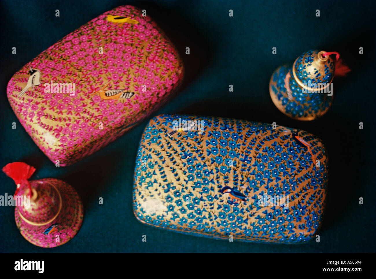 Paper mache boxes Stock Photo - Alamy