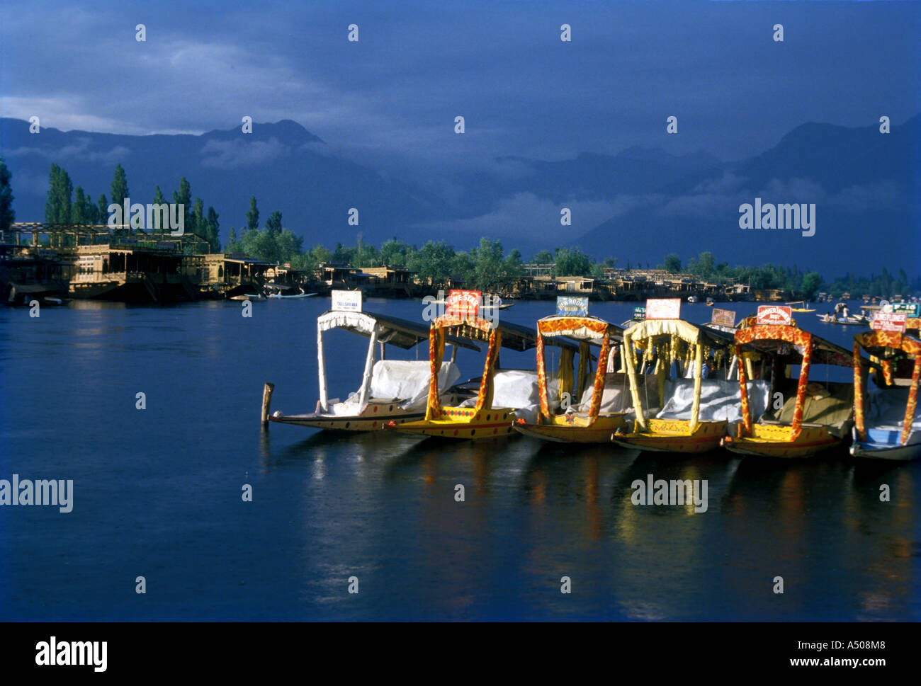 Shikara on Dal lake in Jammu Kashmir Stock Photo - Alamy