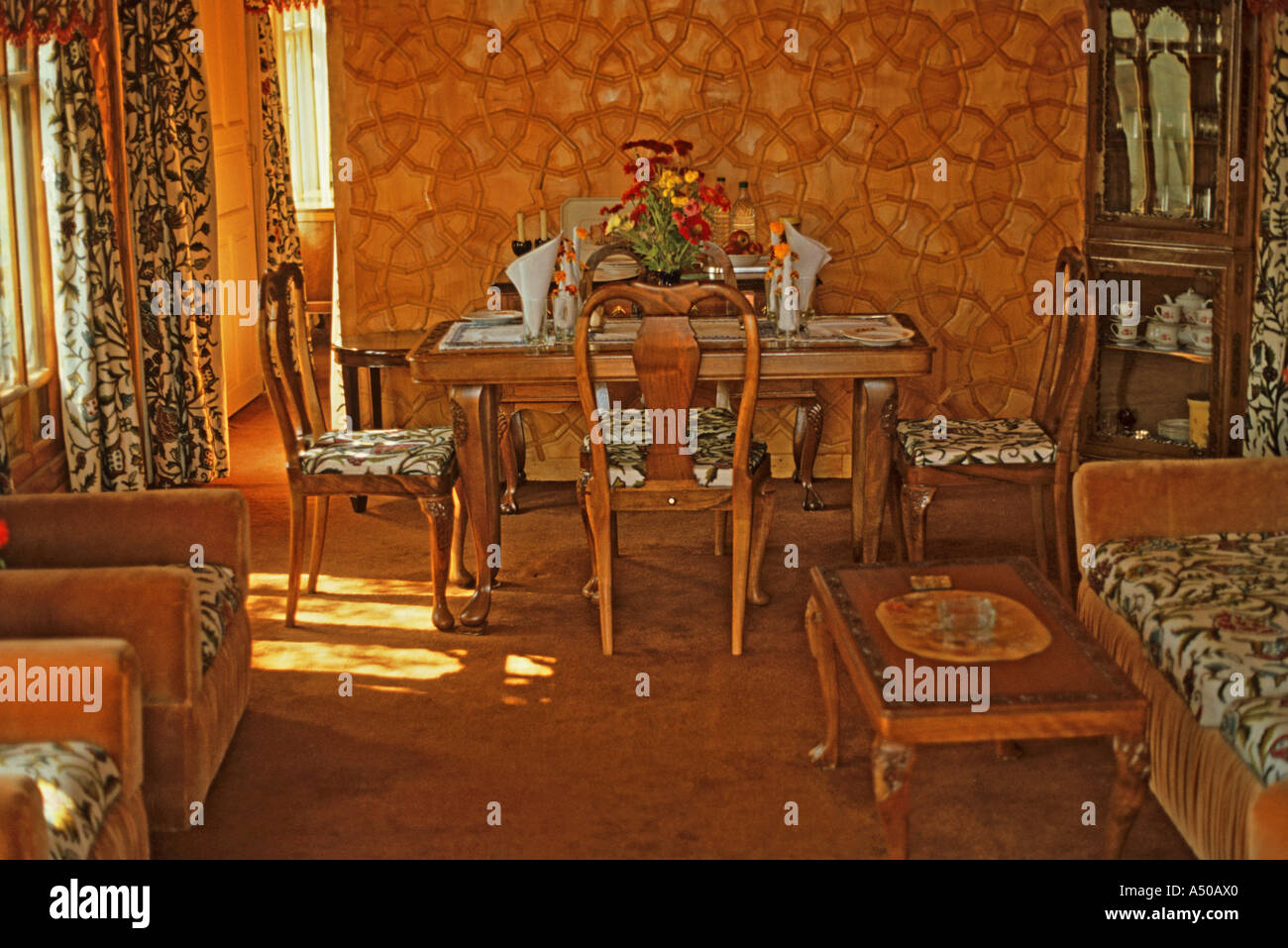 Interiors of a houseboat Stock Photo - Alamy