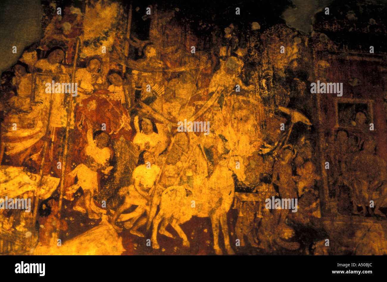 Ajanta cave painting Stock Photo - Alamy