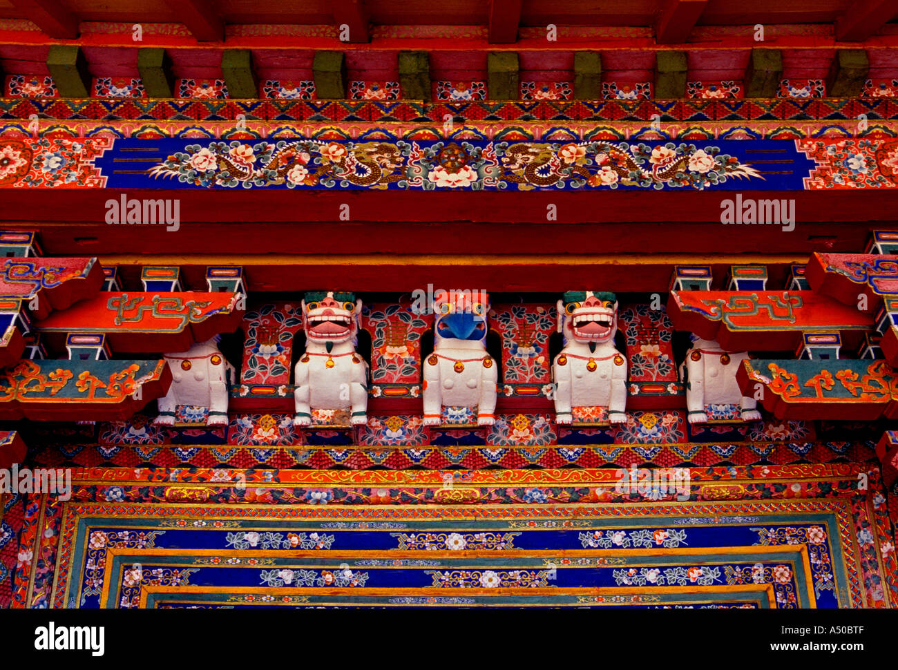 door lintel, main gate, Norbulingka Park, Norbulingka, summer residence ...