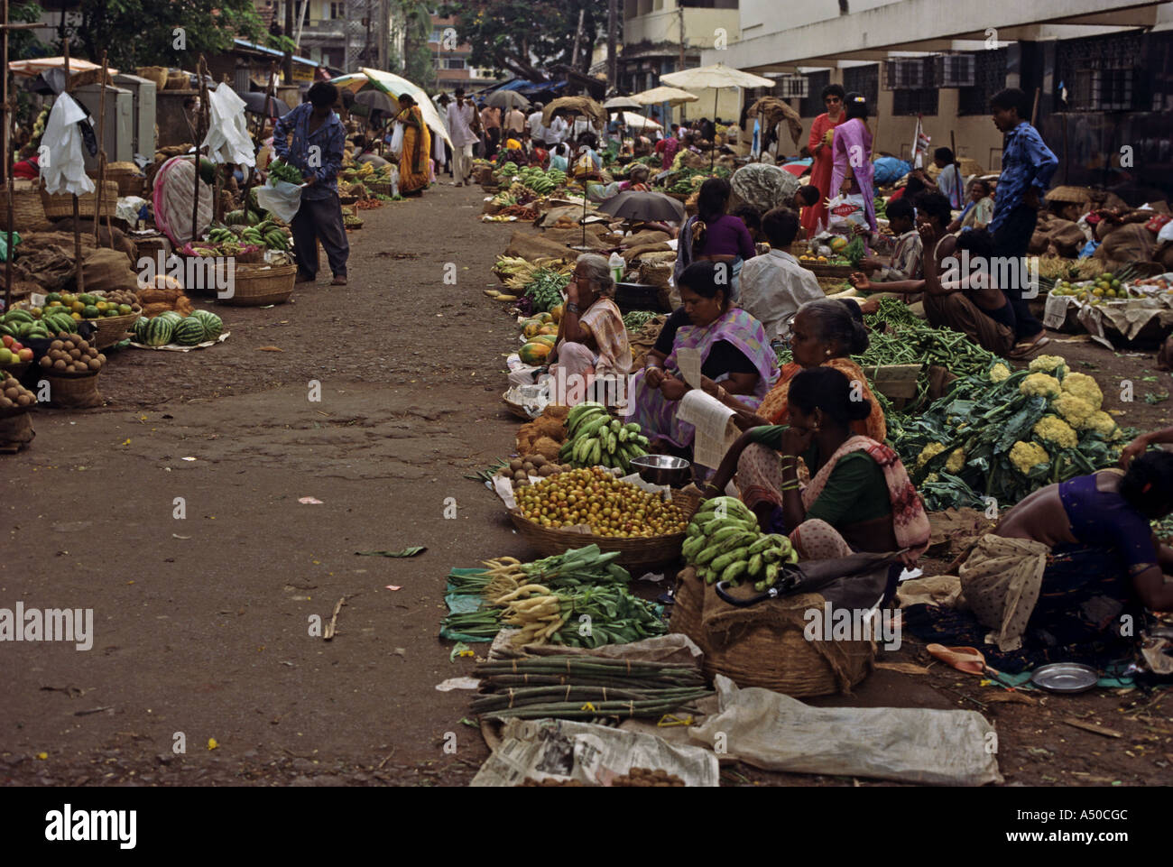 Vegetable market in Goa India Stock Photo - Alamy