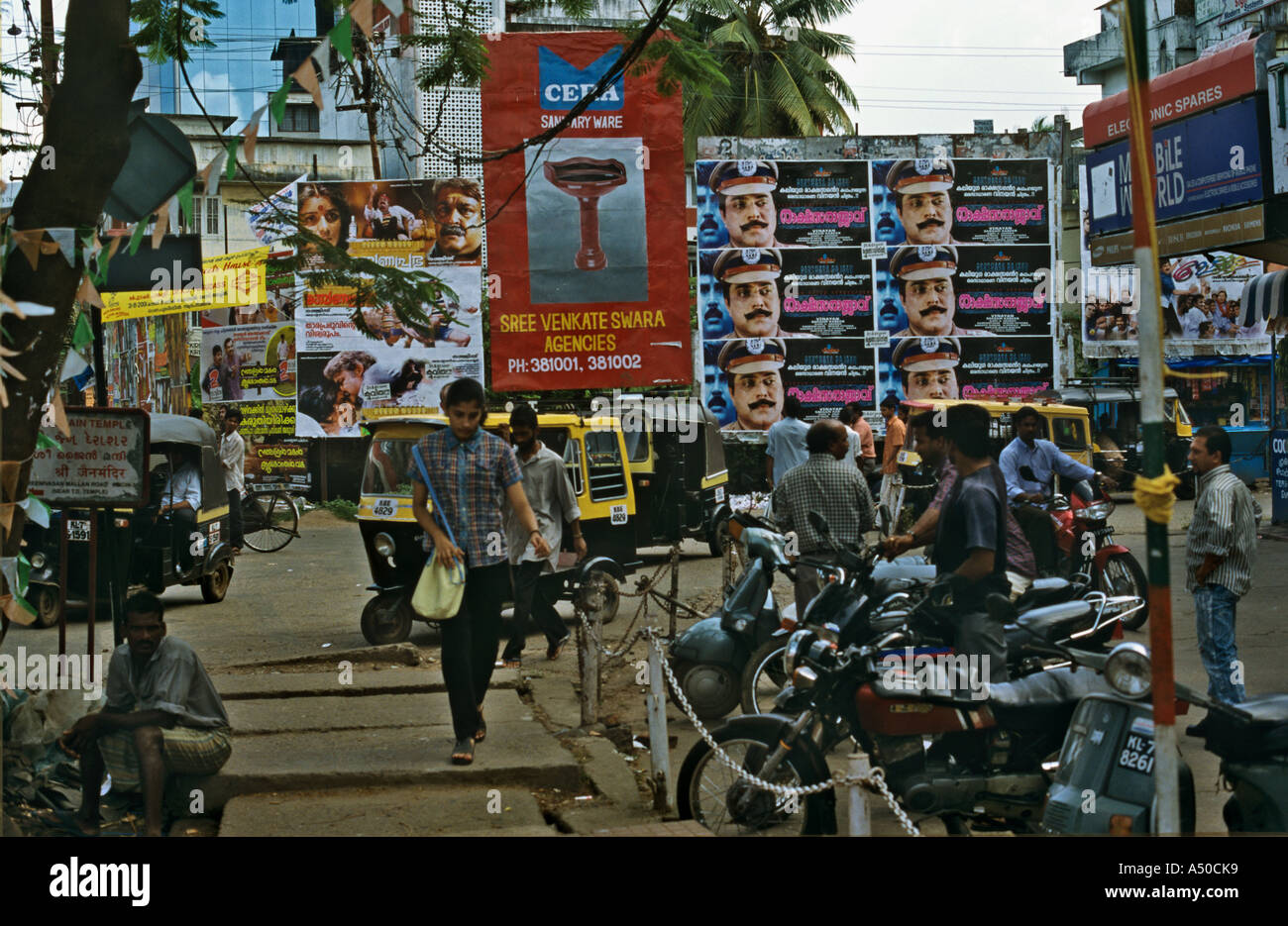 Markets in Cochin in Kerala India Stock Photo - Alamy