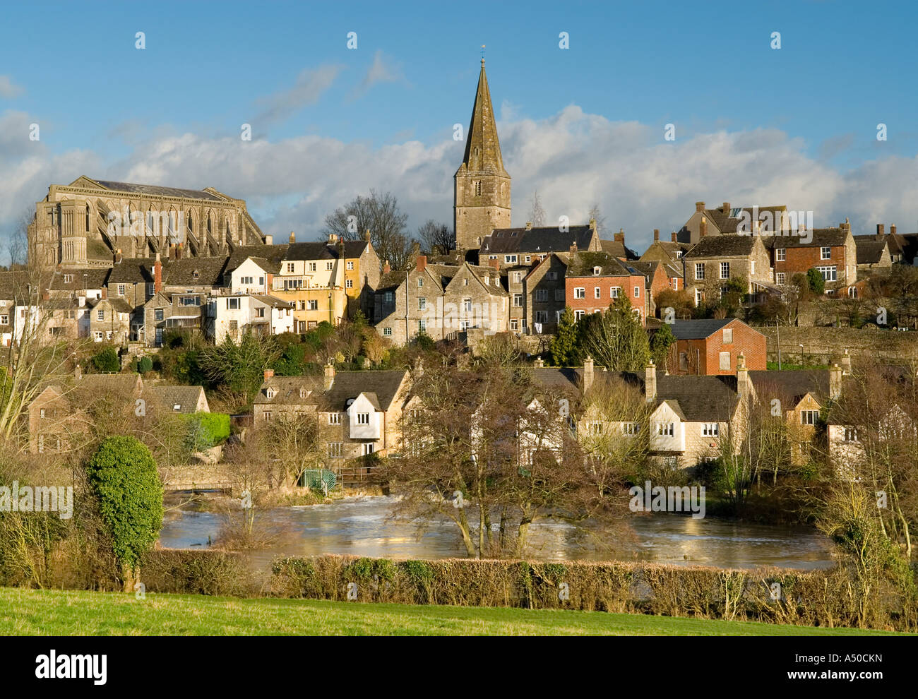 Malmesbury Town - Daniels Well - Wiltshire, England Stock Photo ...