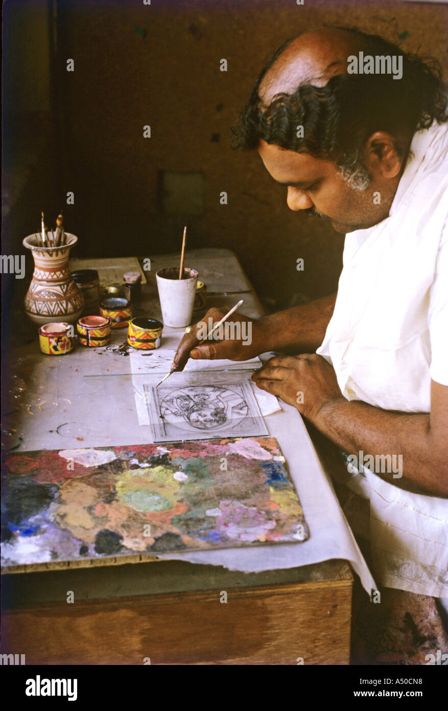 Local craftsman in Tamil Nadu India Stock Photo - Alamy