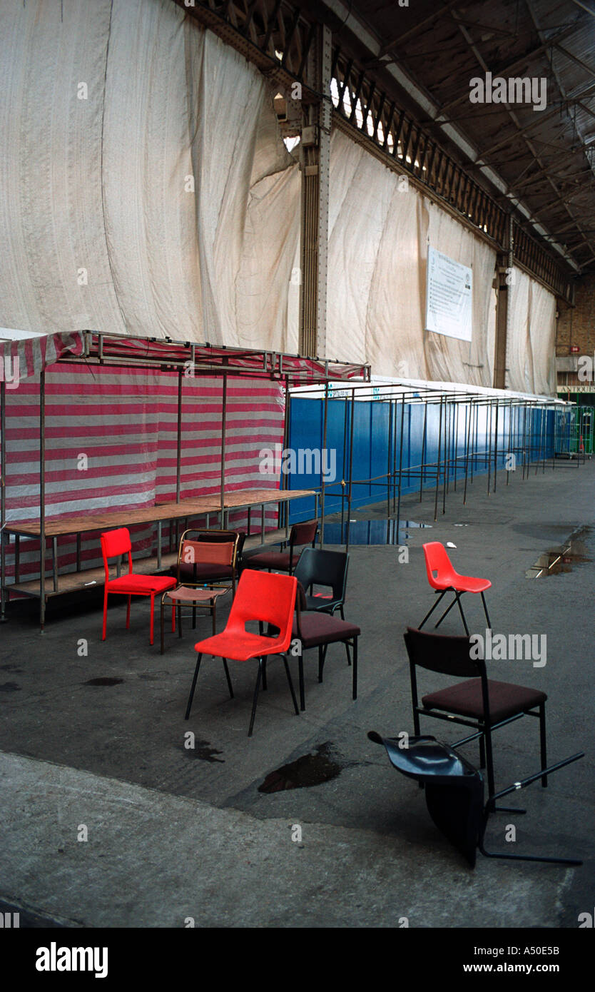Interior of Old Spitafields Market during redevelopment in Londons East ...