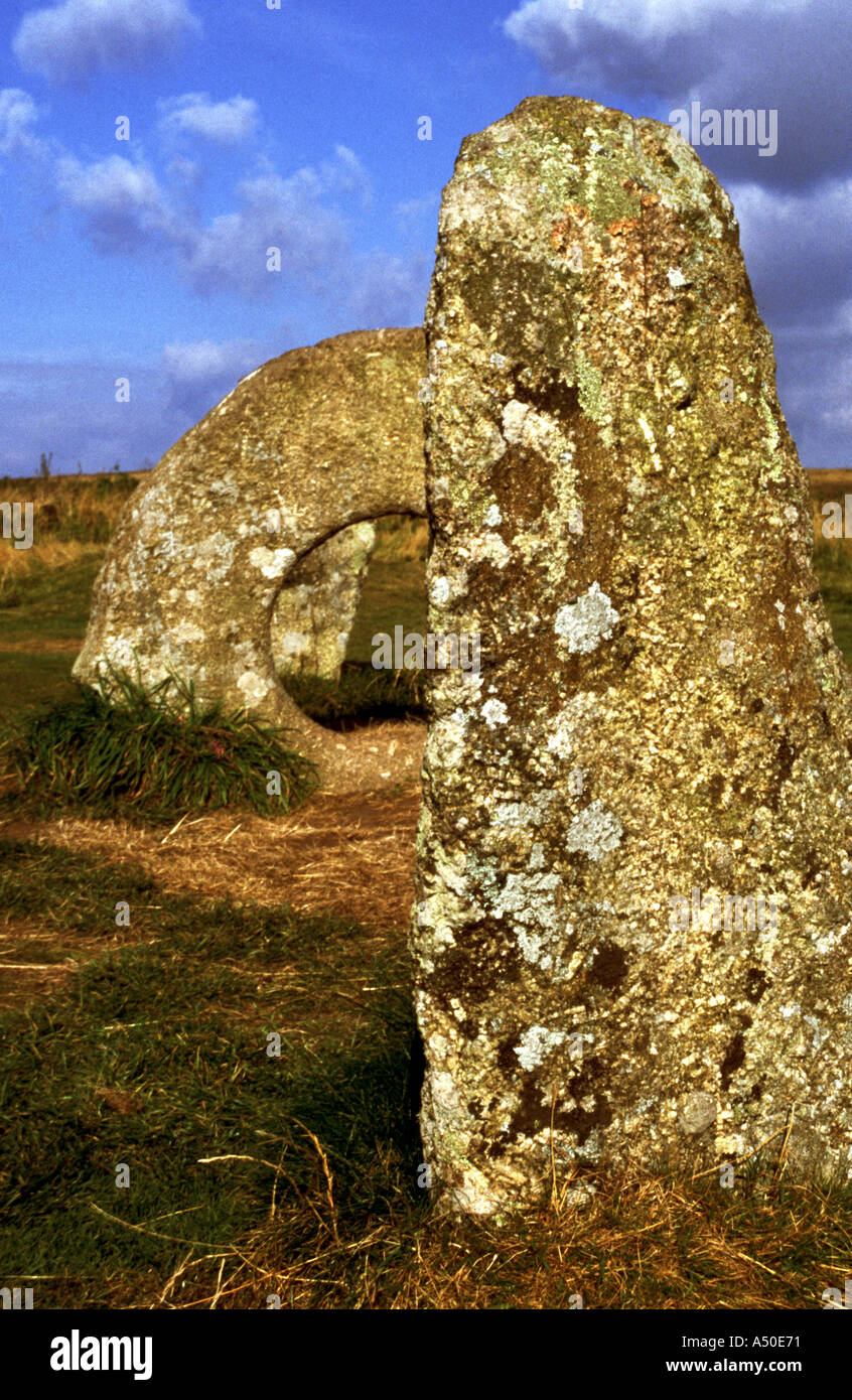 Men An Tol Cornwall England Stock Photo - Alamy
