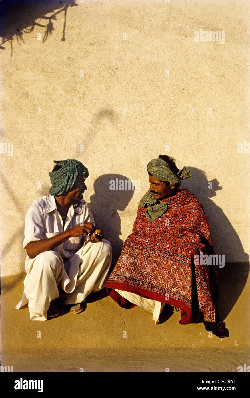 Local Gujarati men talking at Kutch in Gujarat India Stock Photo - Alamy