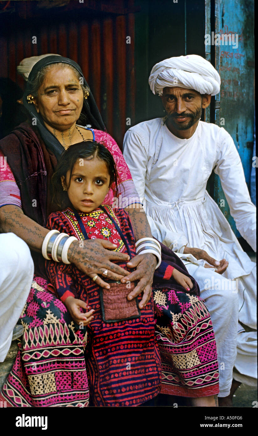 Rahari tribal family in Gujarat India Stock Photo - Alamy