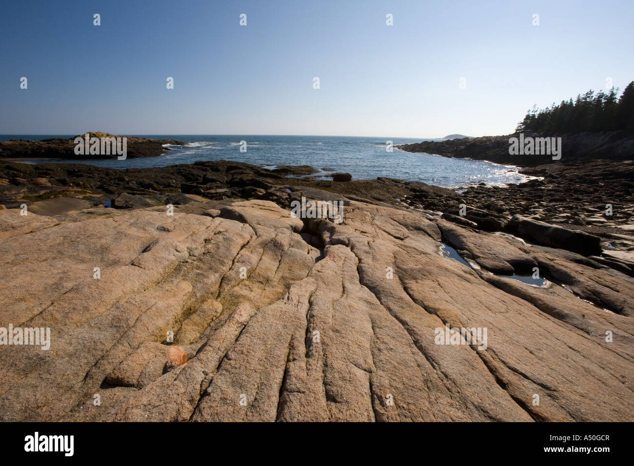 A rocky cove on Isle Au Haut in Maine s Acadia National Park Goat Trail ...