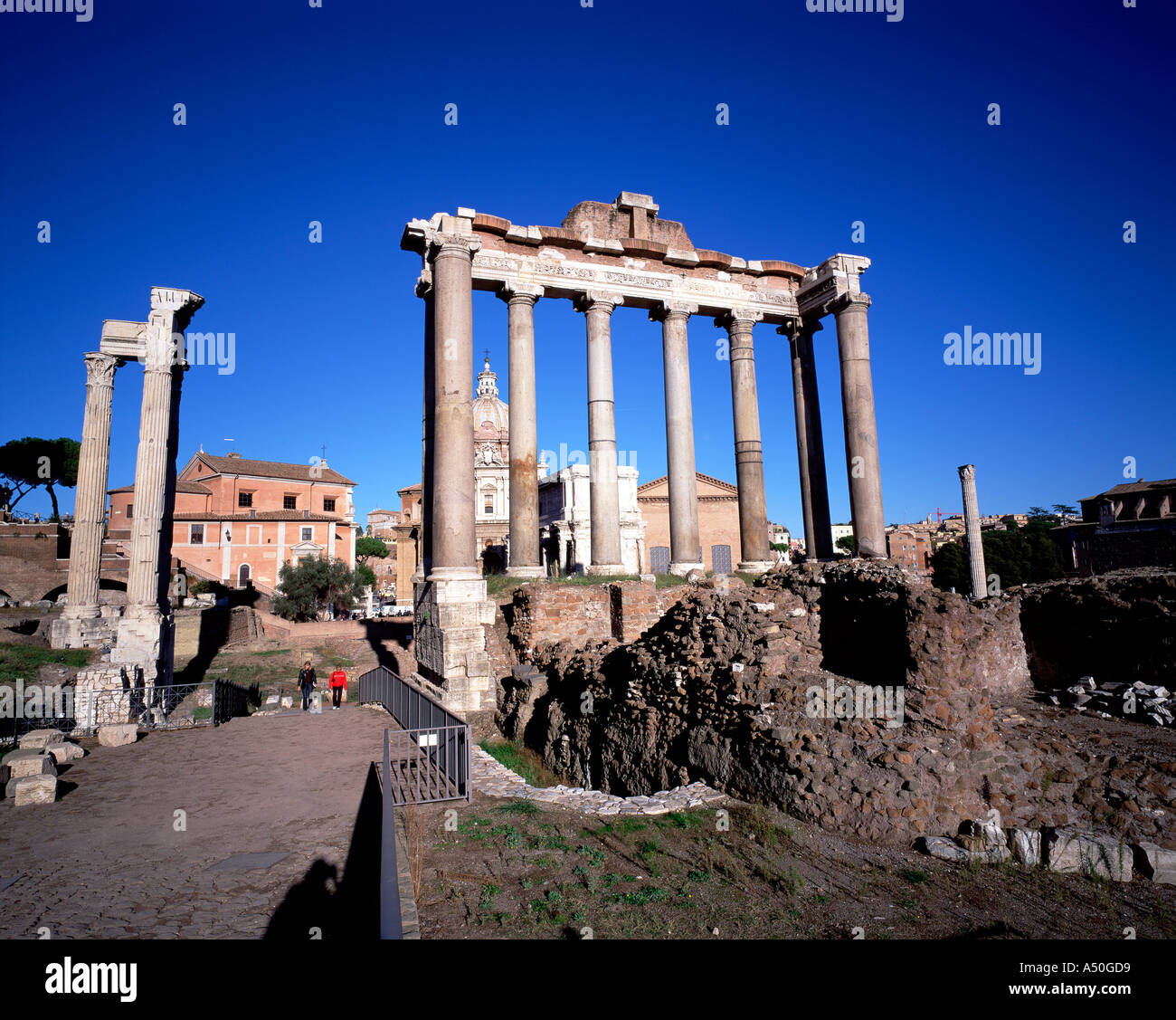 Temple of Saturn, The Forum, Rome, Italy Stock Photo - Alamy