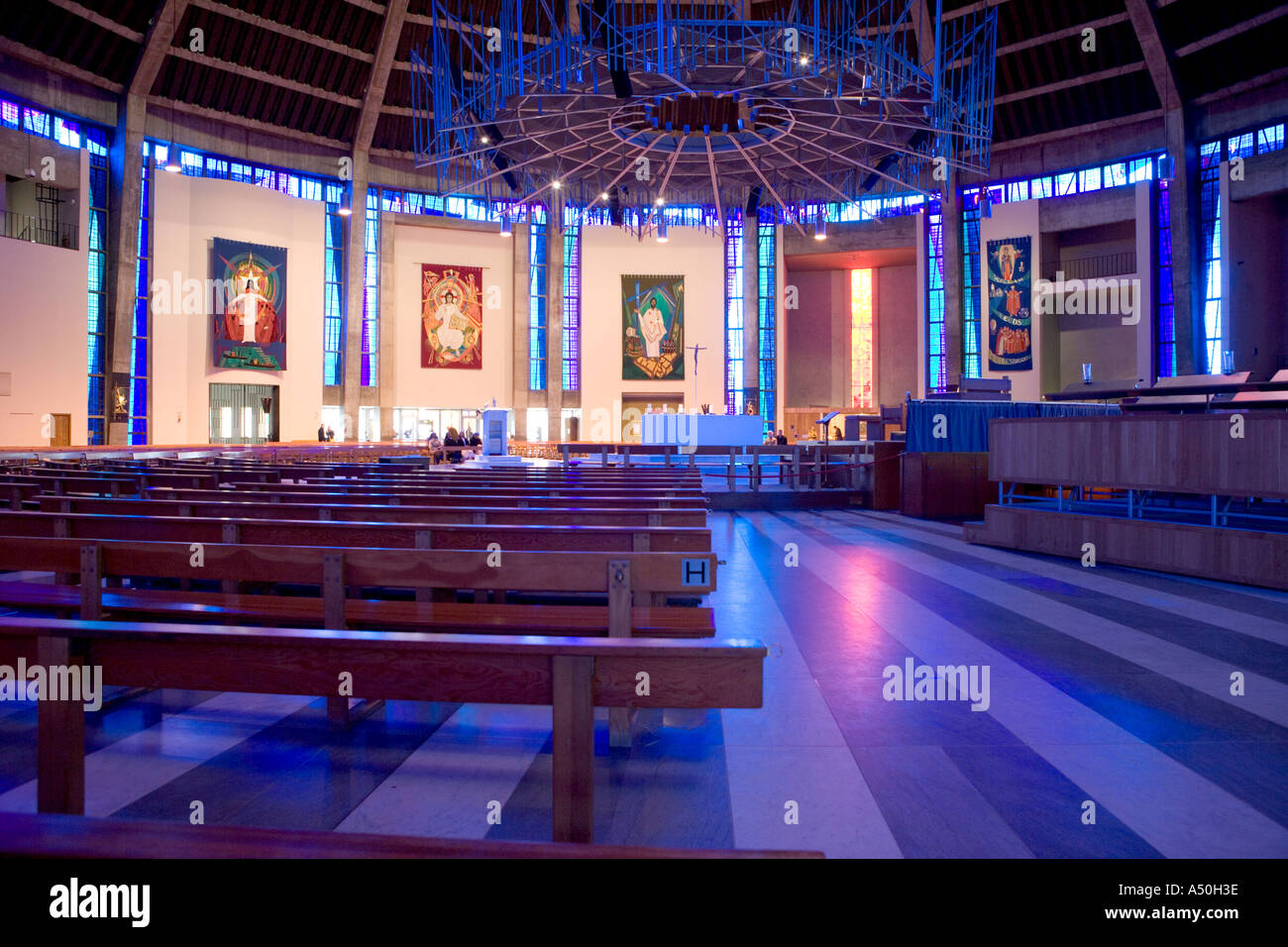 Interior of Liverpool Roman Catholic Cathedral of Christ the King Stock ...