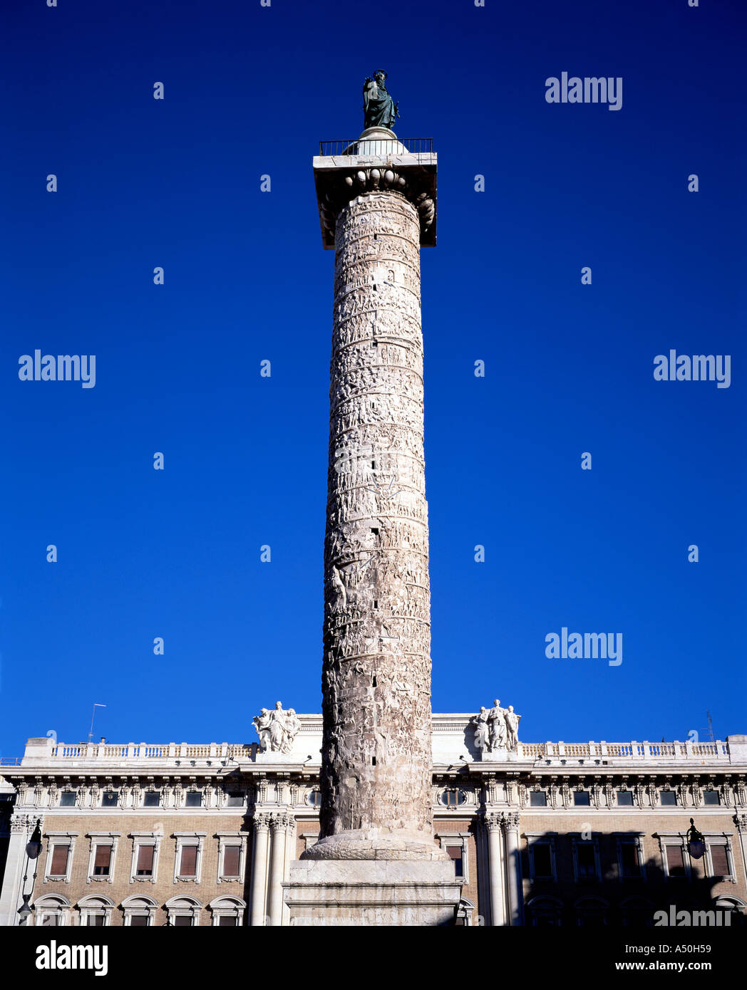Column Of Marcus Aurelius Rome Italy Stock Photo - Alamy