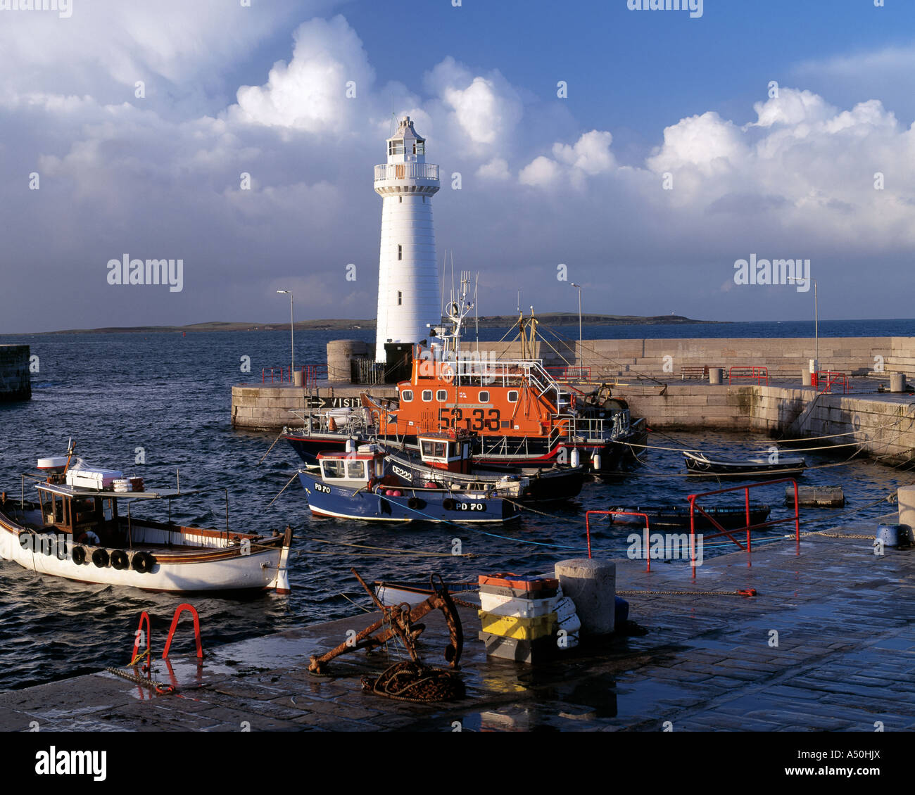 coastal sheltered harbour on ireland north east coast Stock Photo - Alamy