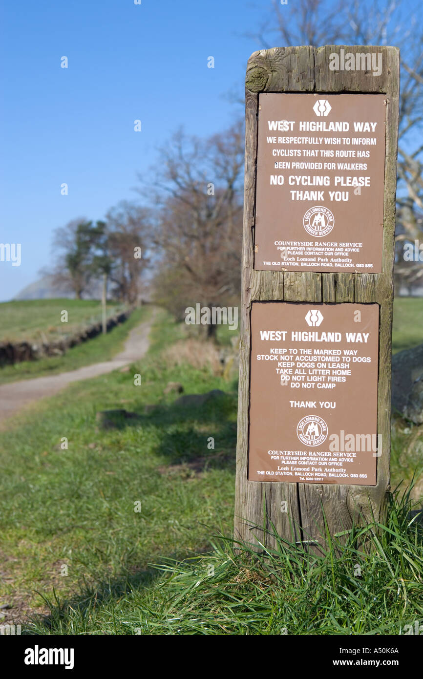 West highland way sign hi-res stock photography and images - Alamy