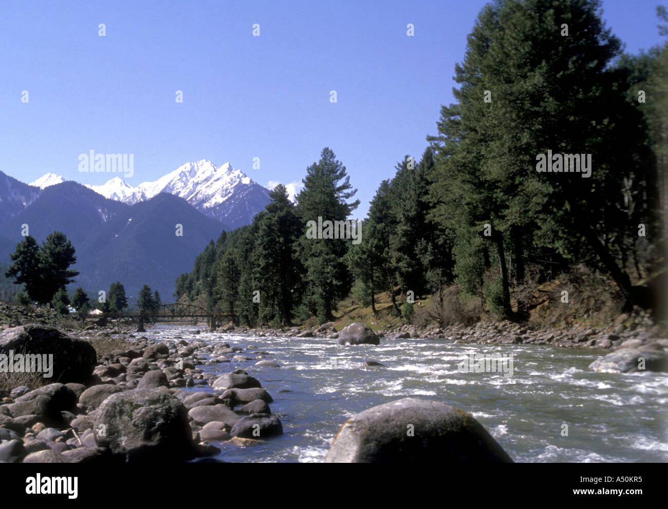 River in Pahalgam at Kashmir in Jammu Stock Photo - Alamy