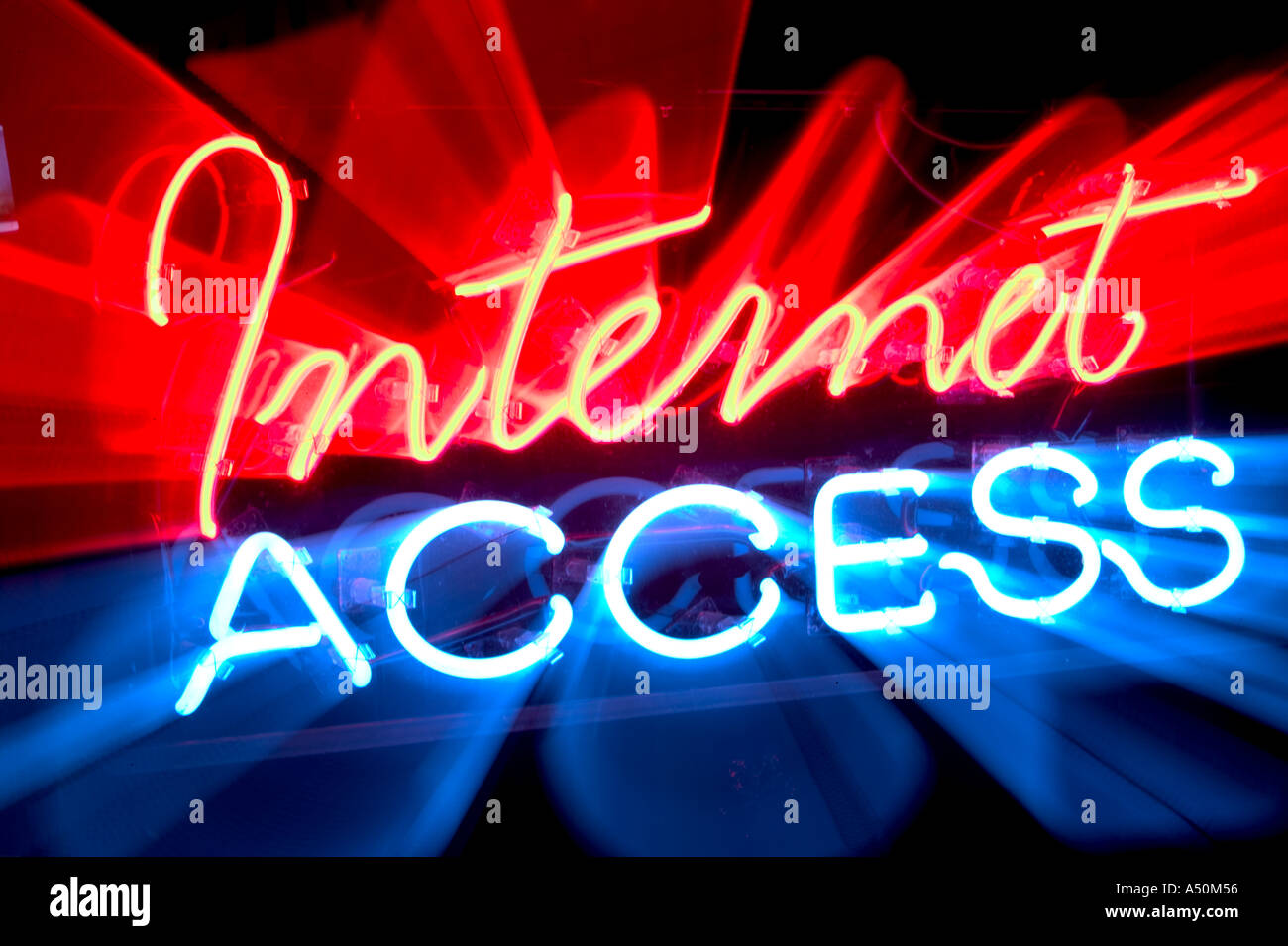 Internet Access Neon Sign Stock Photo - Alamy