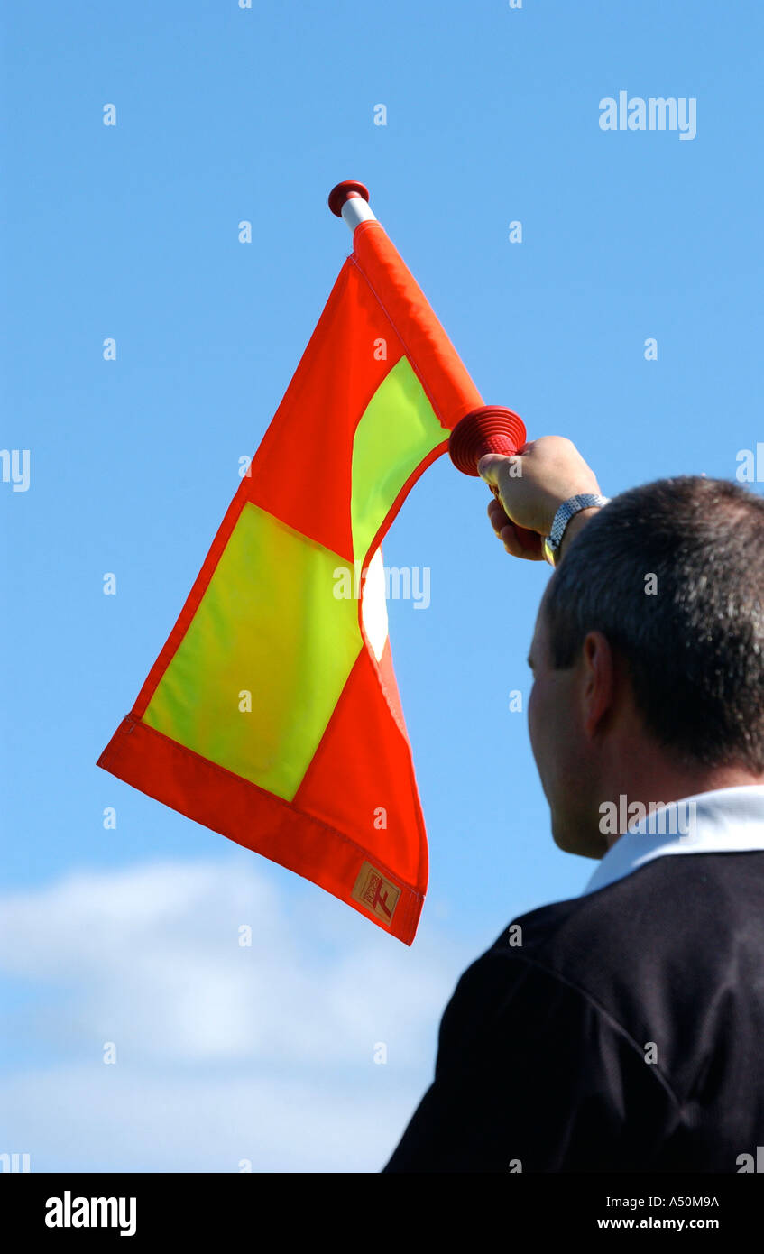 Sport football official linesman flag hi-res stock photography and ...