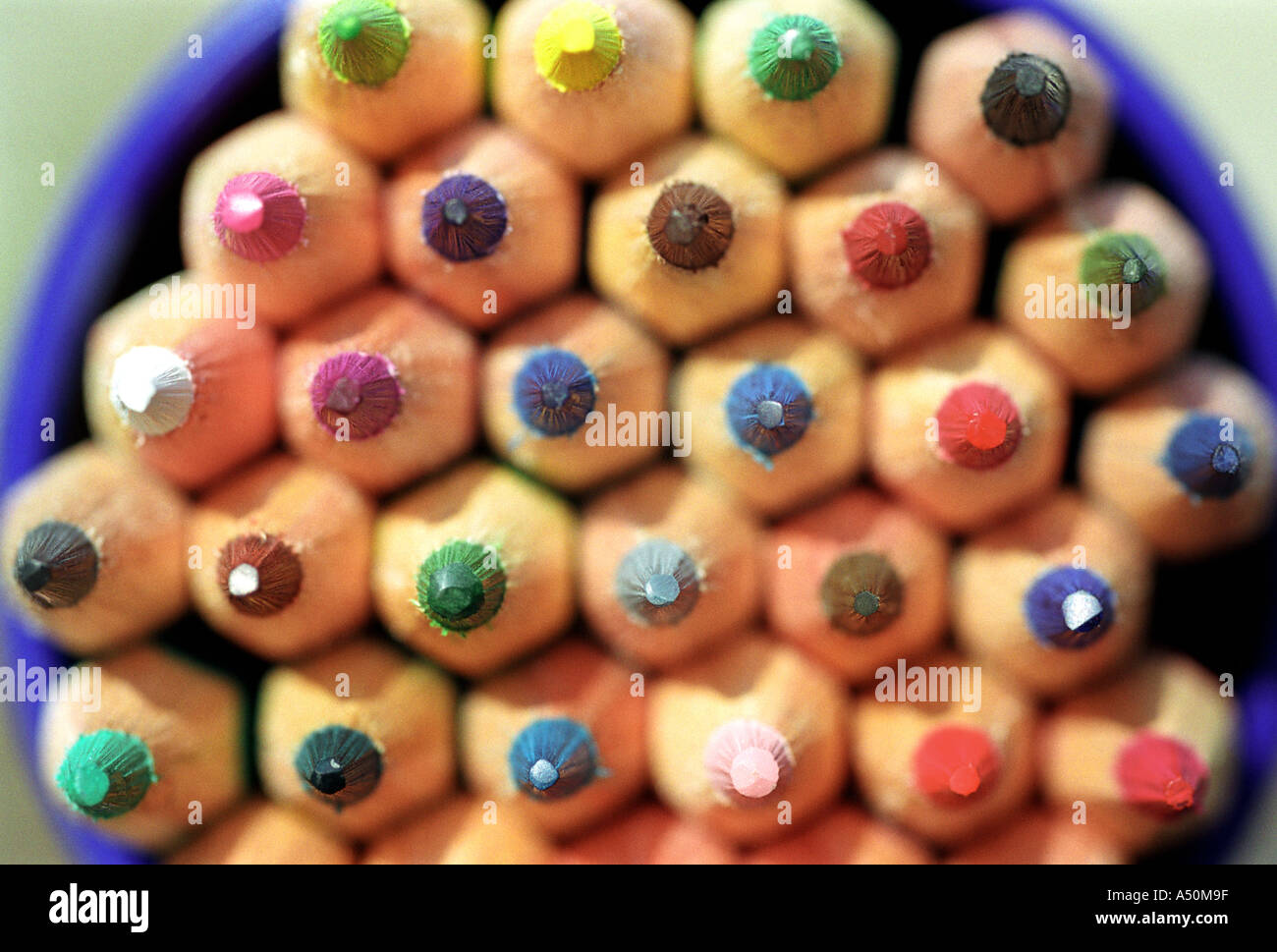 A collection of coloured pencils Stock Photo - Alamy
