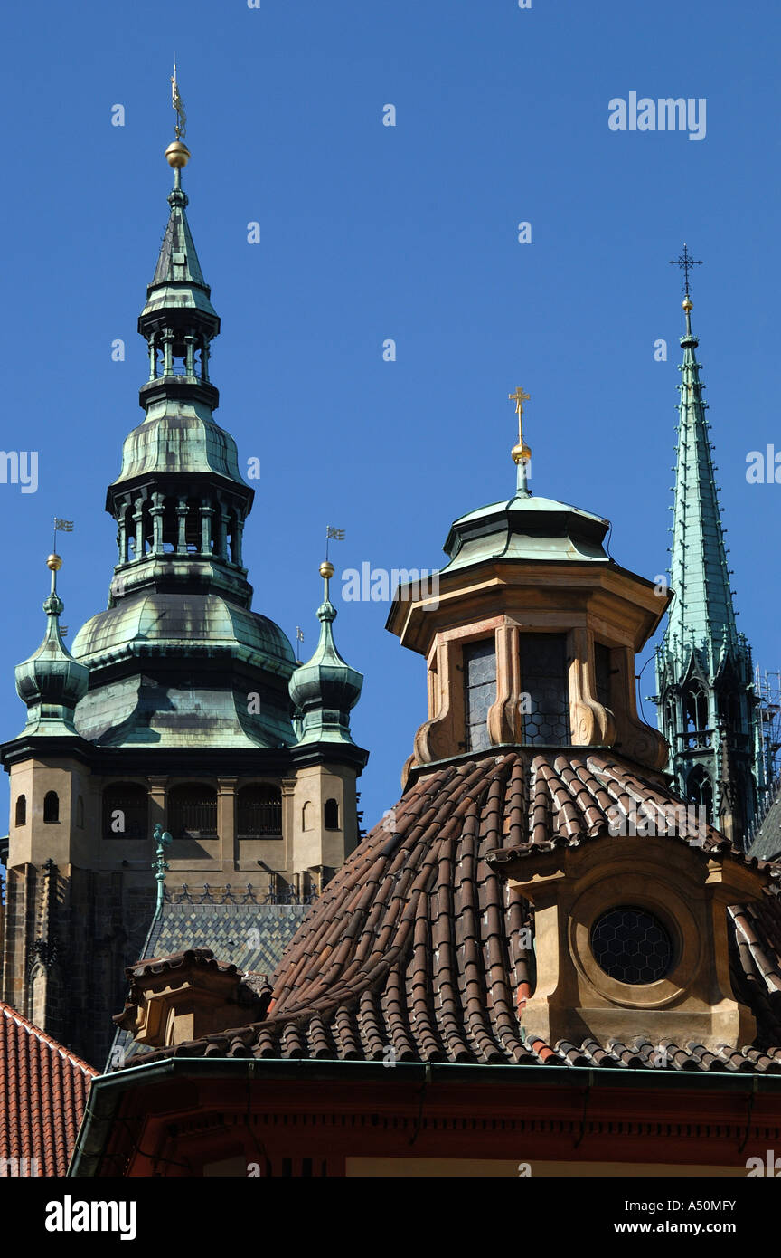 Spires of Prague Castle, Prague Czech Republic Stock Photo - Alamy