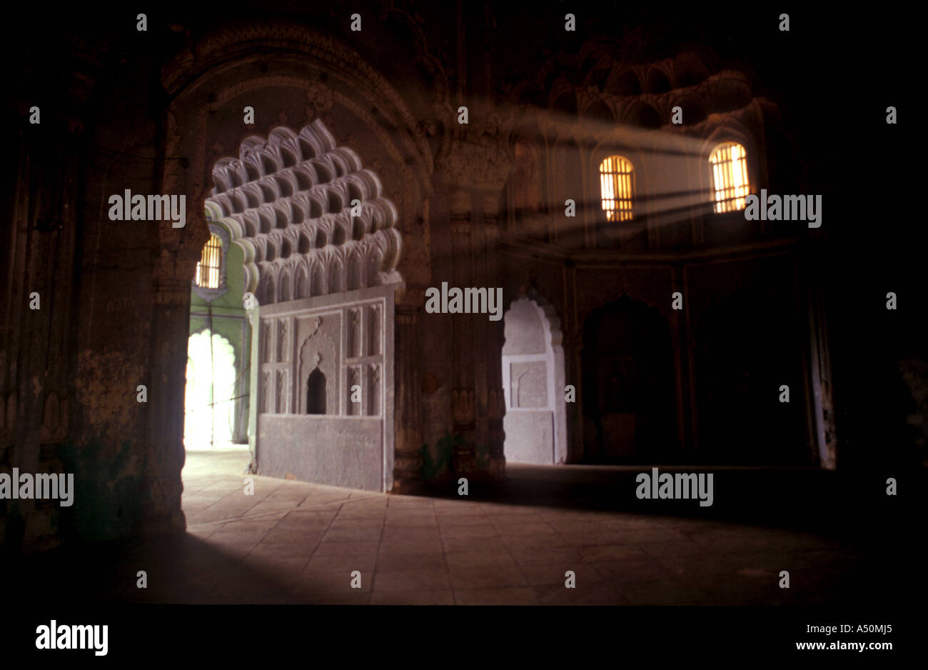 Interiors Bada Imambara Stock Photo - Alamy
