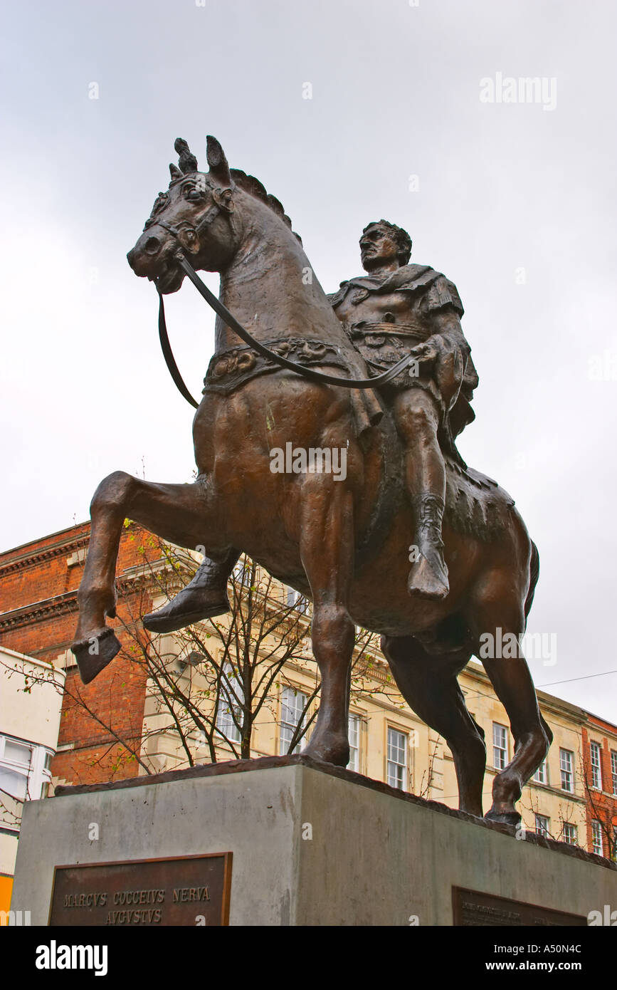 Bronze Equestrian Statue of Emperor Nerva Gloucester Gloucestershire ...