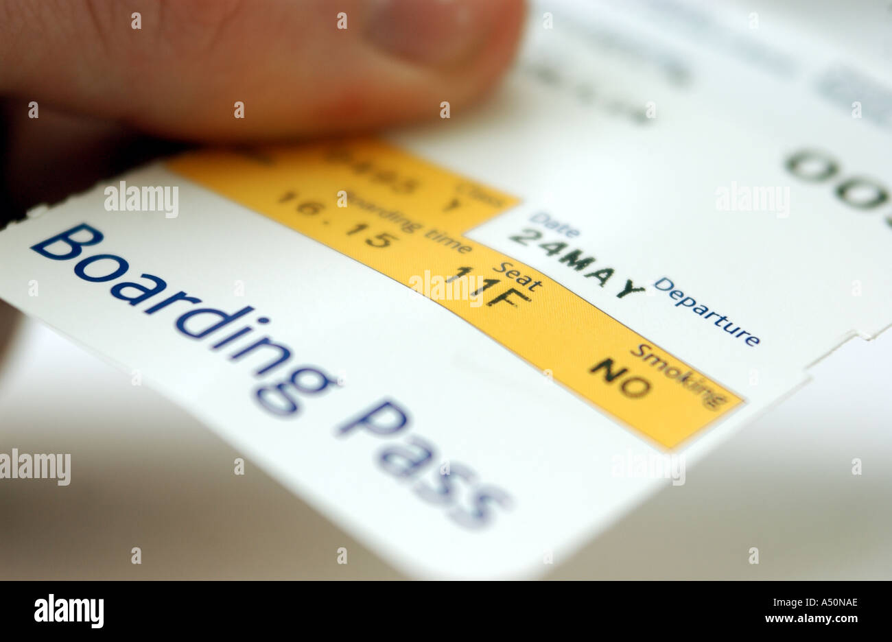 Airline boarding pass Stock Photo - Alamy