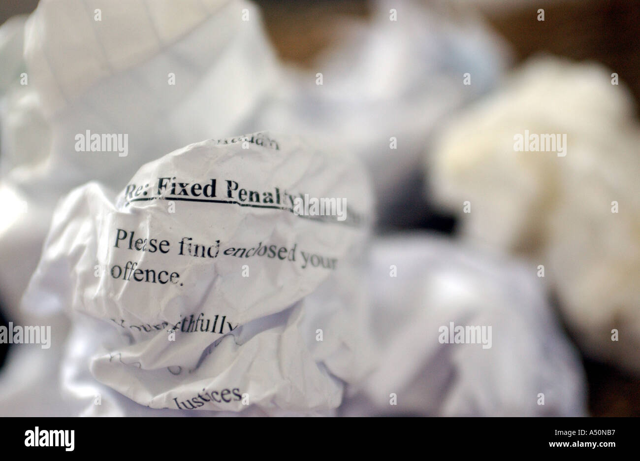 Fixed penalty notice driving hi-res stock photography and images - Alamy