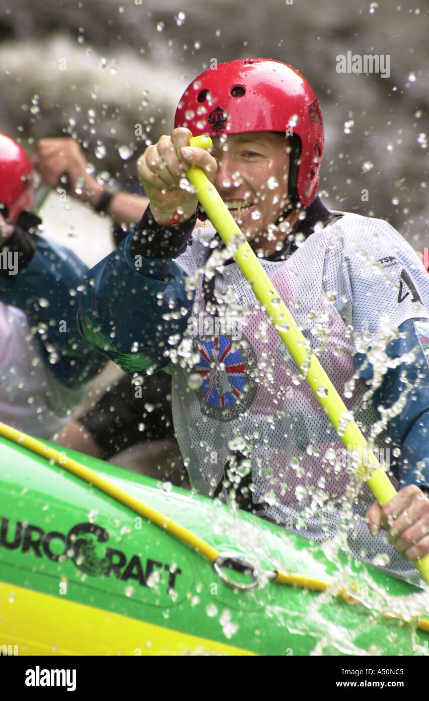 whitewater rafting extreme watersports Stock Photo - Alamy