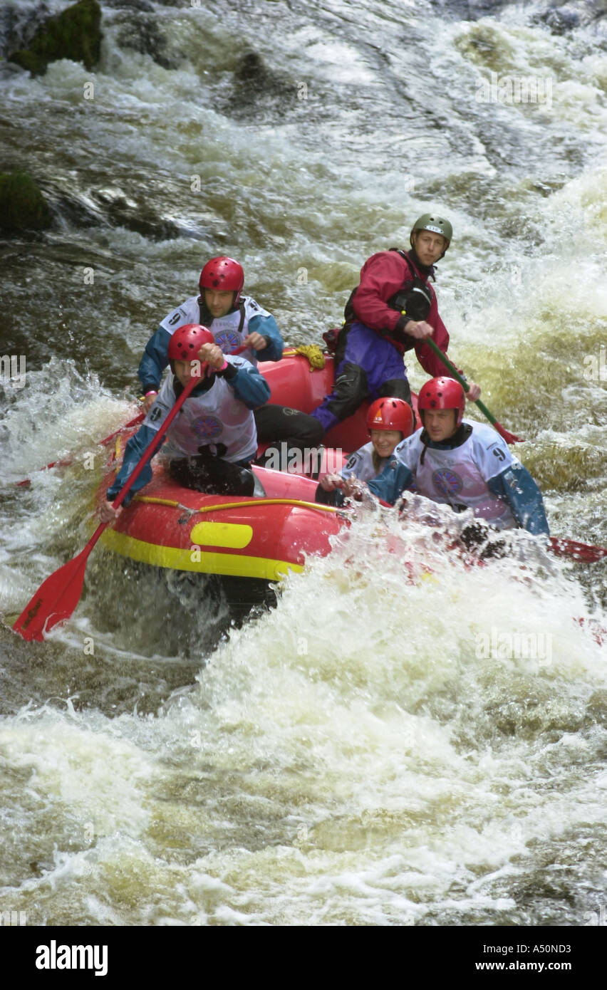 whitewater rafting extreme watersports Stock Photo - Alamy