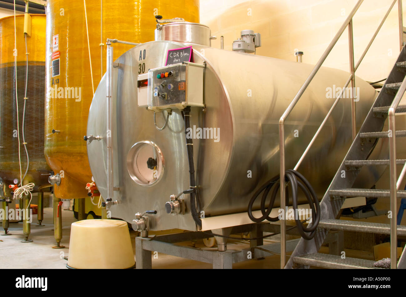 Epoxy wine storage tanks and a cold stabilisation stabilization tank at ...