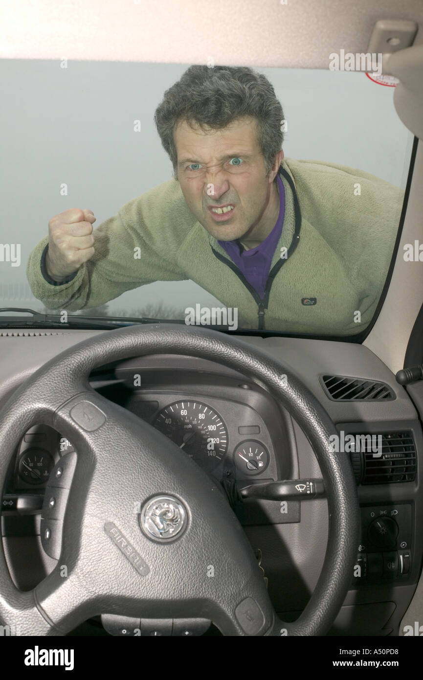 a road rage incident Stock Photo - Alamy