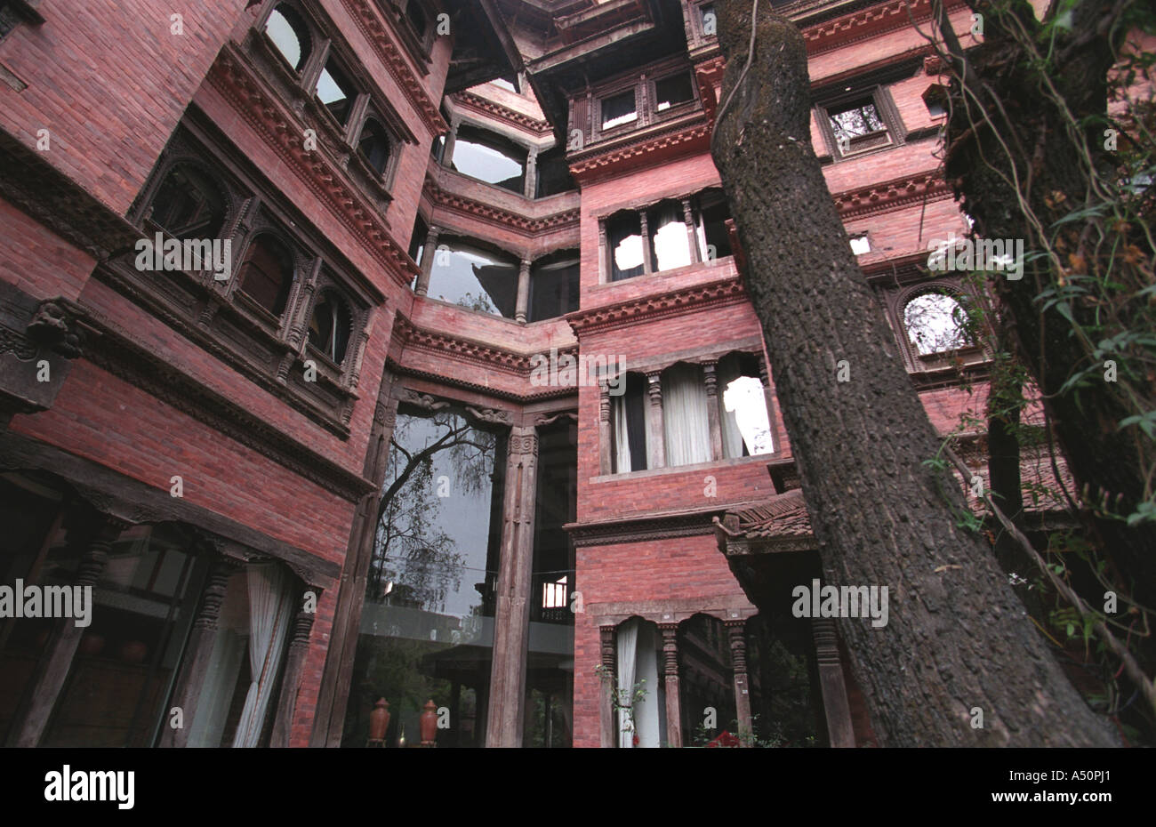 Traditional wood carved windows Nepal Stock Photo - Alamy