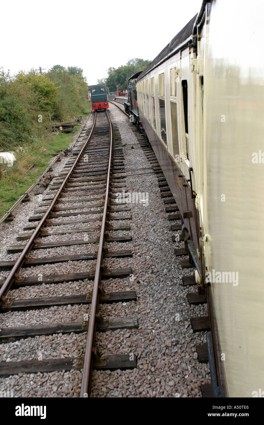 View from carriages of steam train Stock Photo - Alamy