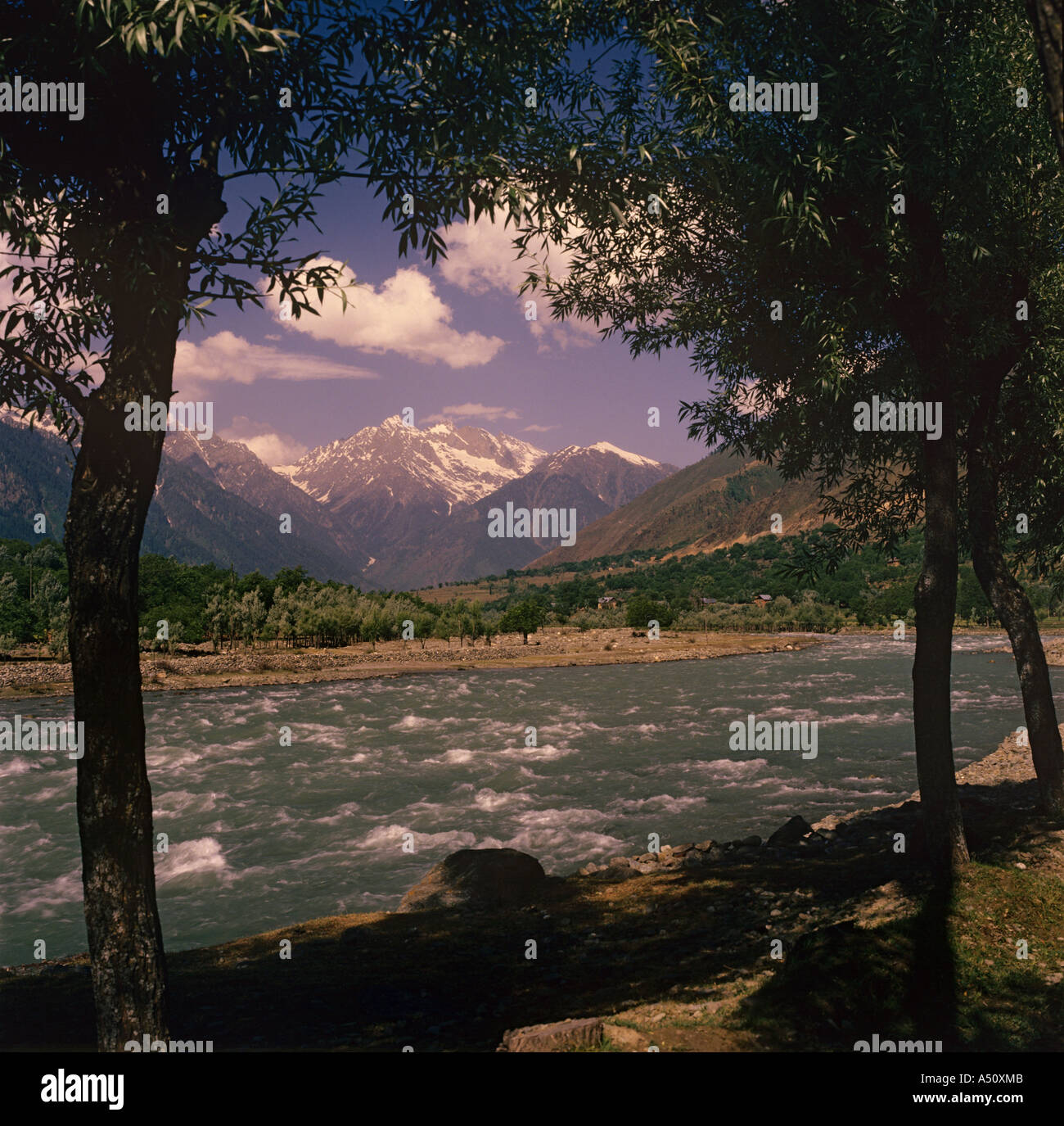 River flowing at Pahalgam Stock Photo - Alamy