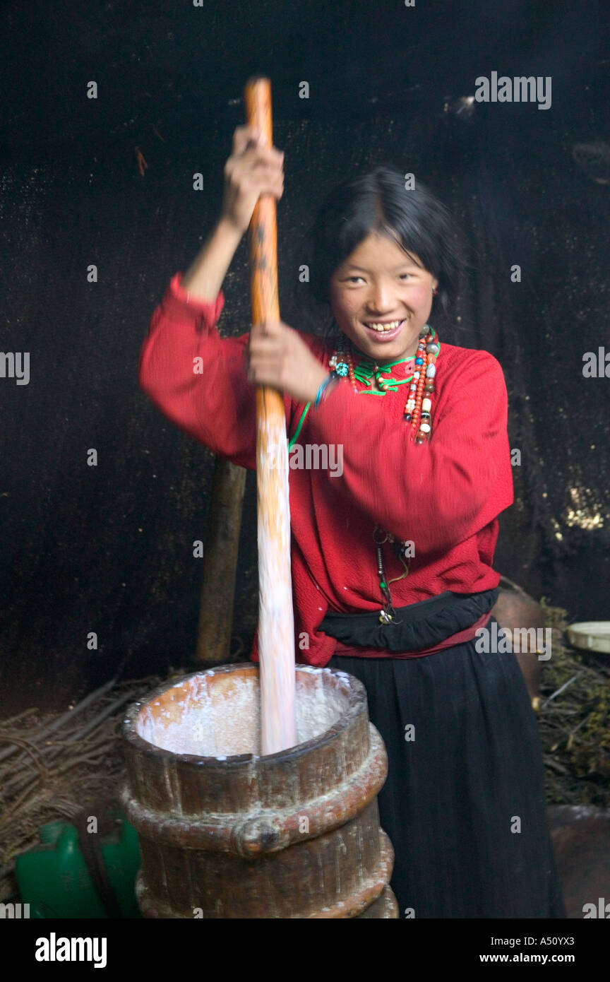 Tibetan butter tea hi-res stock photography and images - Alamy