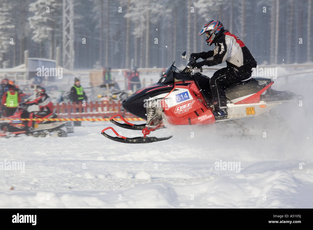 snowmobile racing, Finland Stock Photo - Alamy