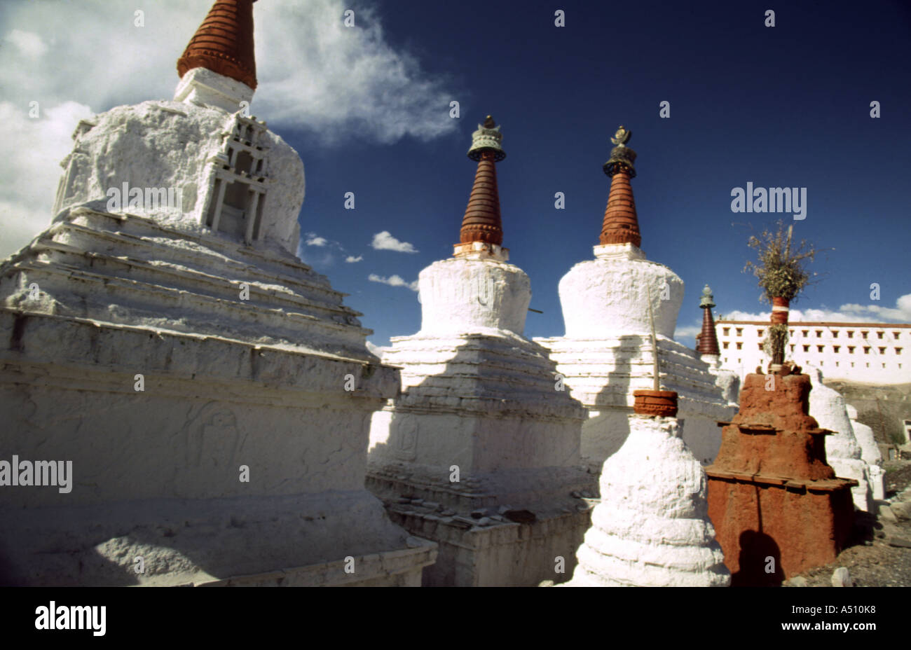 Chortens of Gompas Stock Photo - Alamy