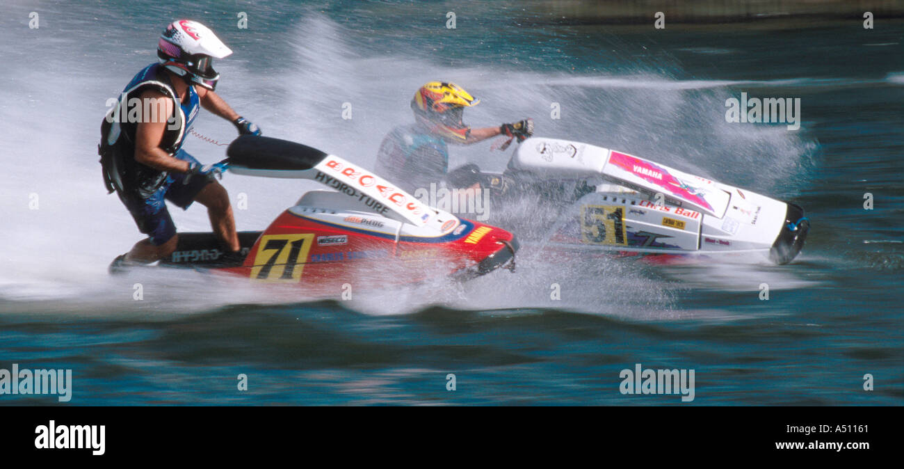Two jet ski racing at the British championships Stock Photo - Alamy