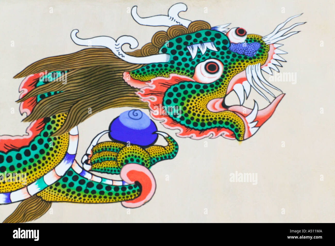 Painting of dragon Bhutan Stock Photo - Alamy