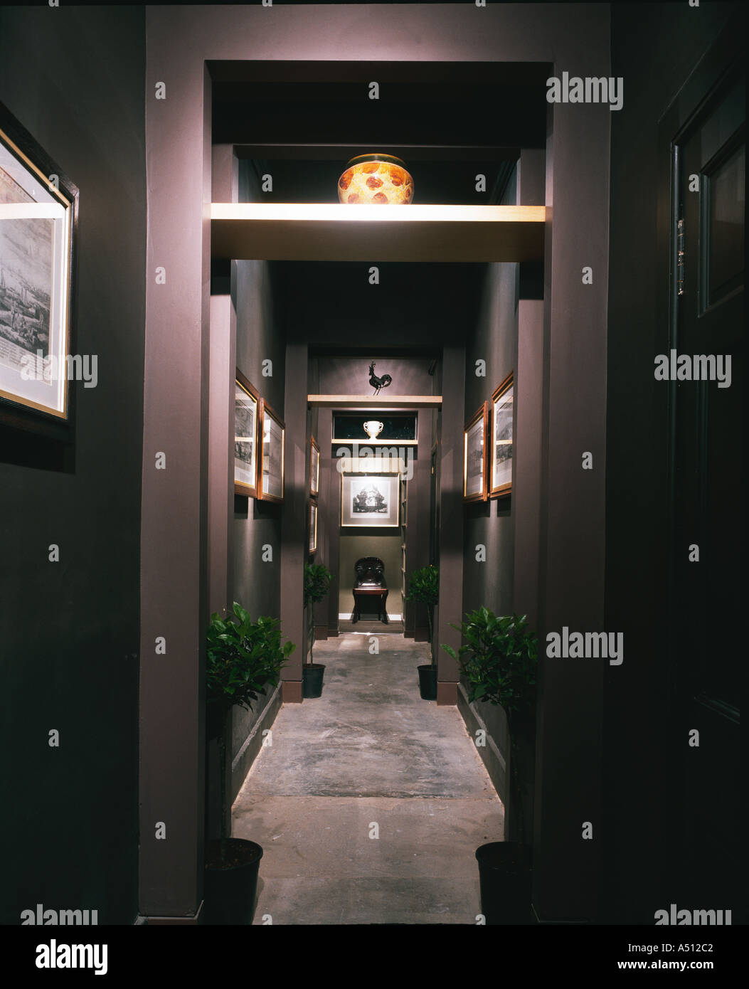 Harrison's Flat, the long entrance passageway, Edinburgh. Architect ...