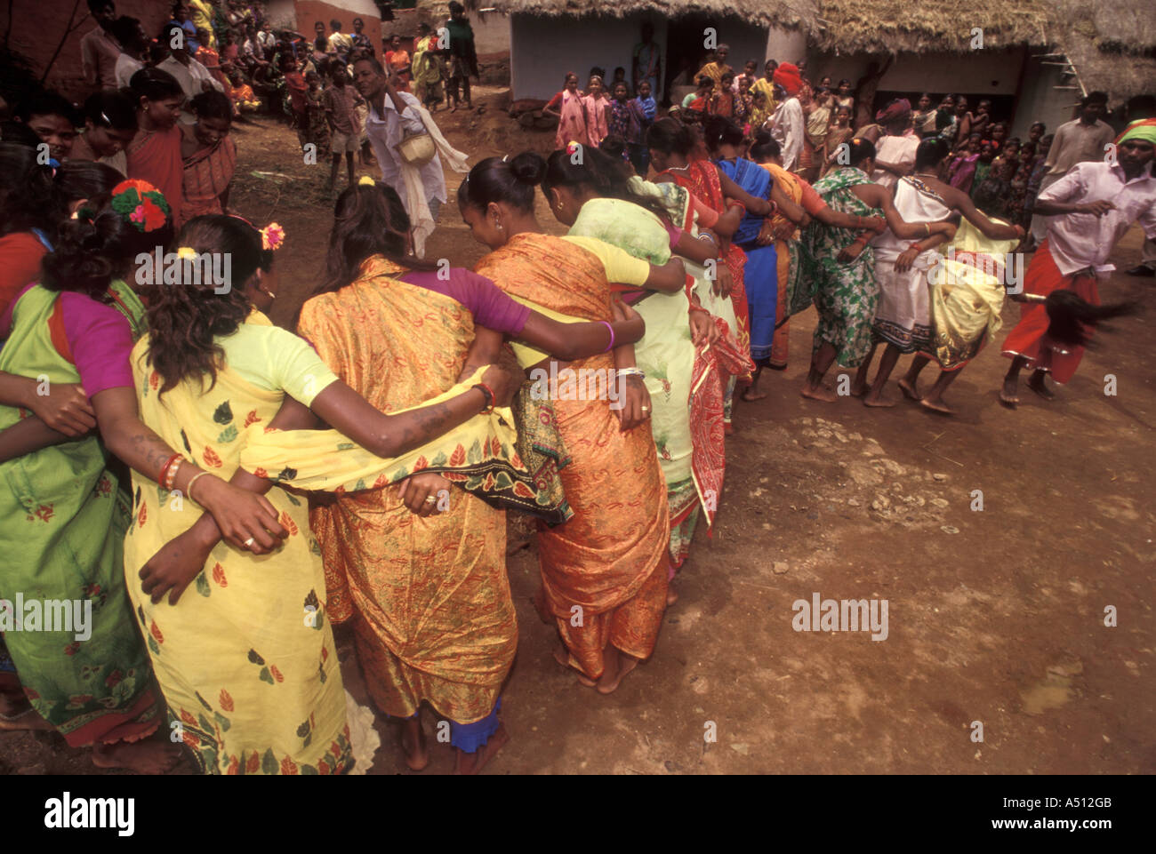 Tribals doing home dance Koraput district Orissa India Stock Photo - Alamy