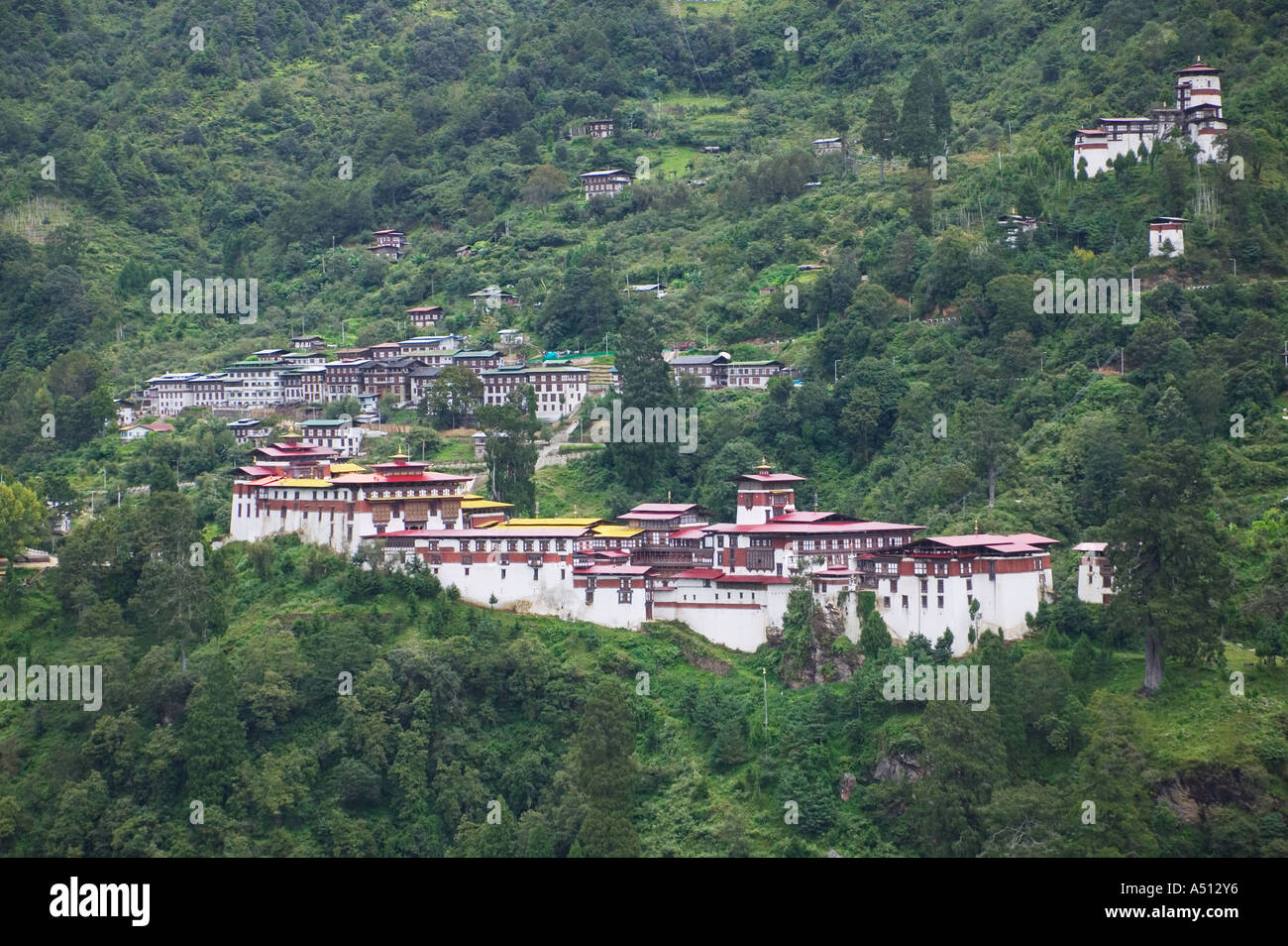 Trongsa dzong hills hi-res stock photography and images - Alamy