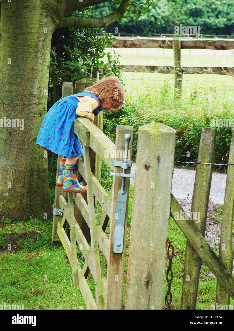 Child climb gate hi-res stock photography and images - Alamy