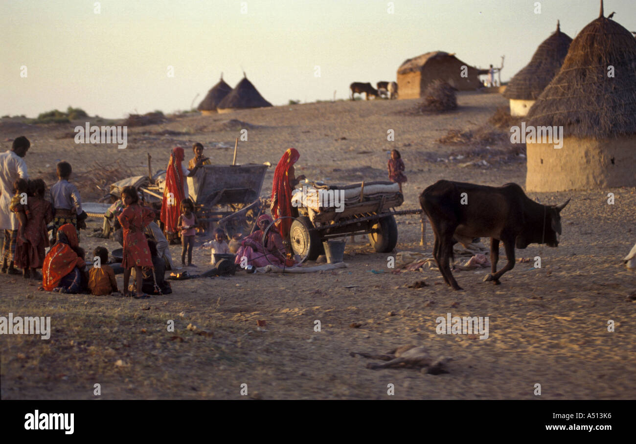 Village in north Rajasthan India Stock Photo - Alamy