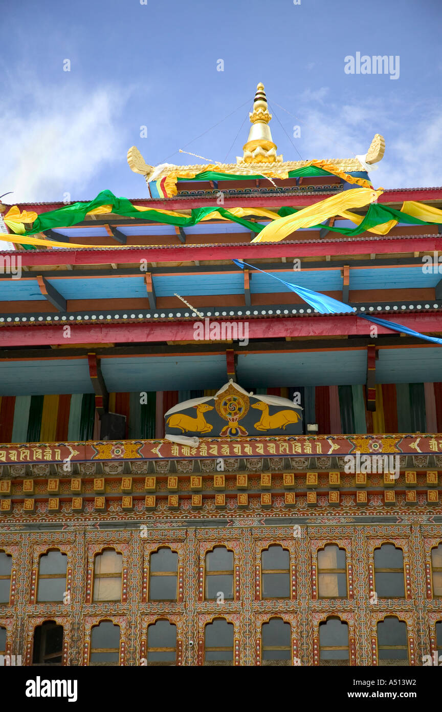 Roof of Ugyen Choeling Palace Tang Valley Bumthang Bhutan Stock Photo ...