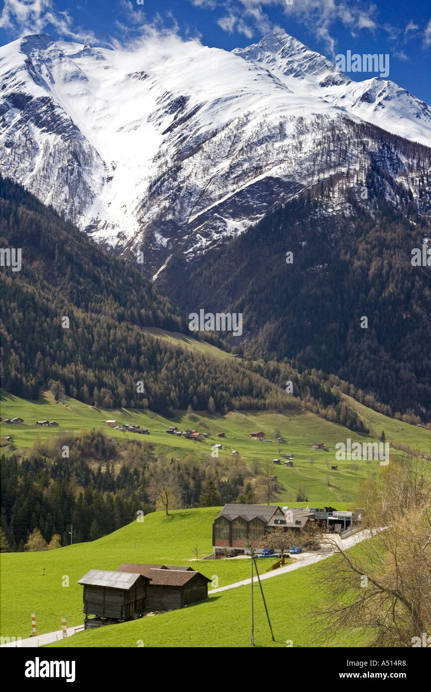 Lax, Swiss Alps Stock Photo - Alamy