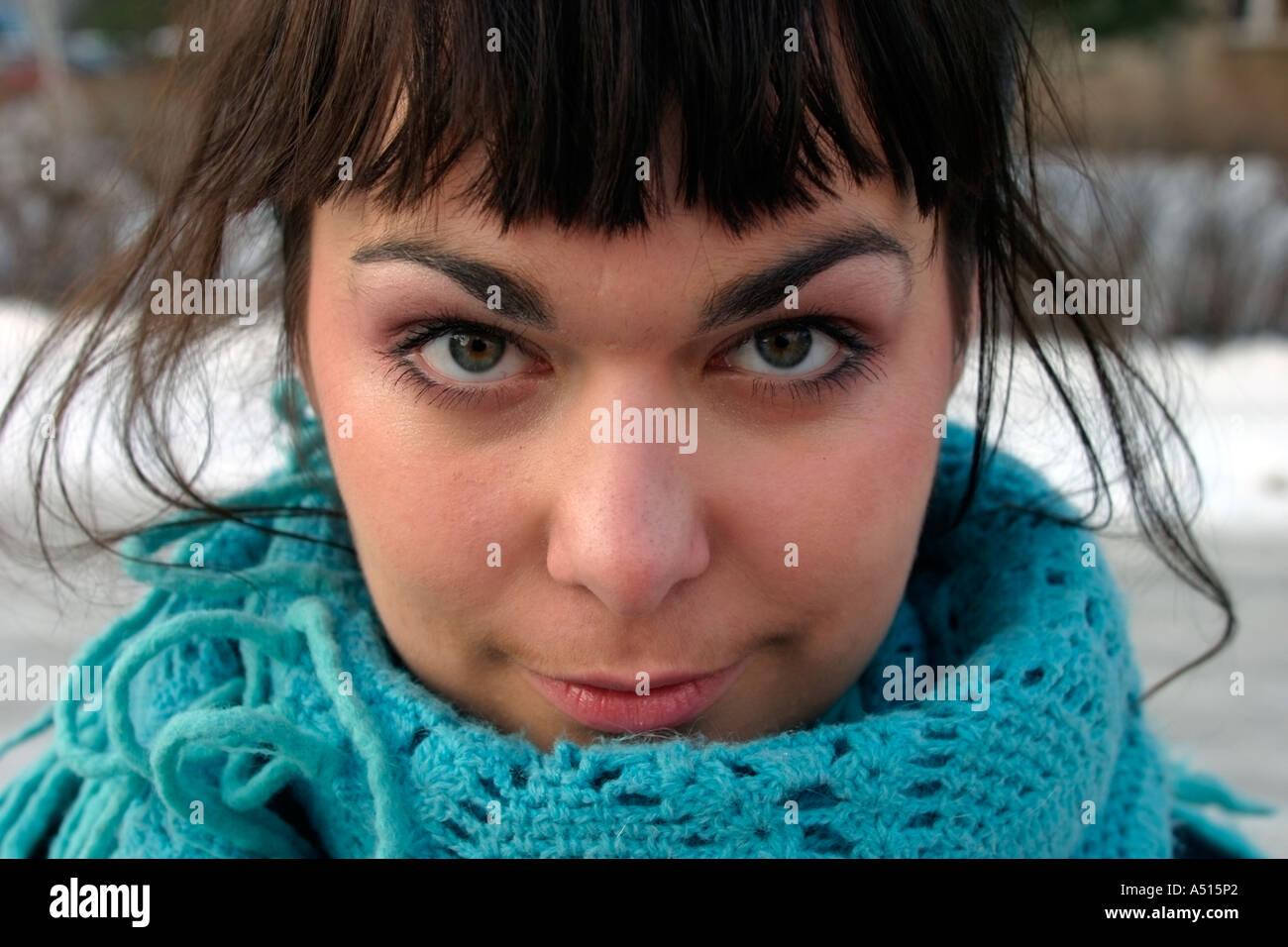 Portrait women expressionless close up hi-res stock photography and ...