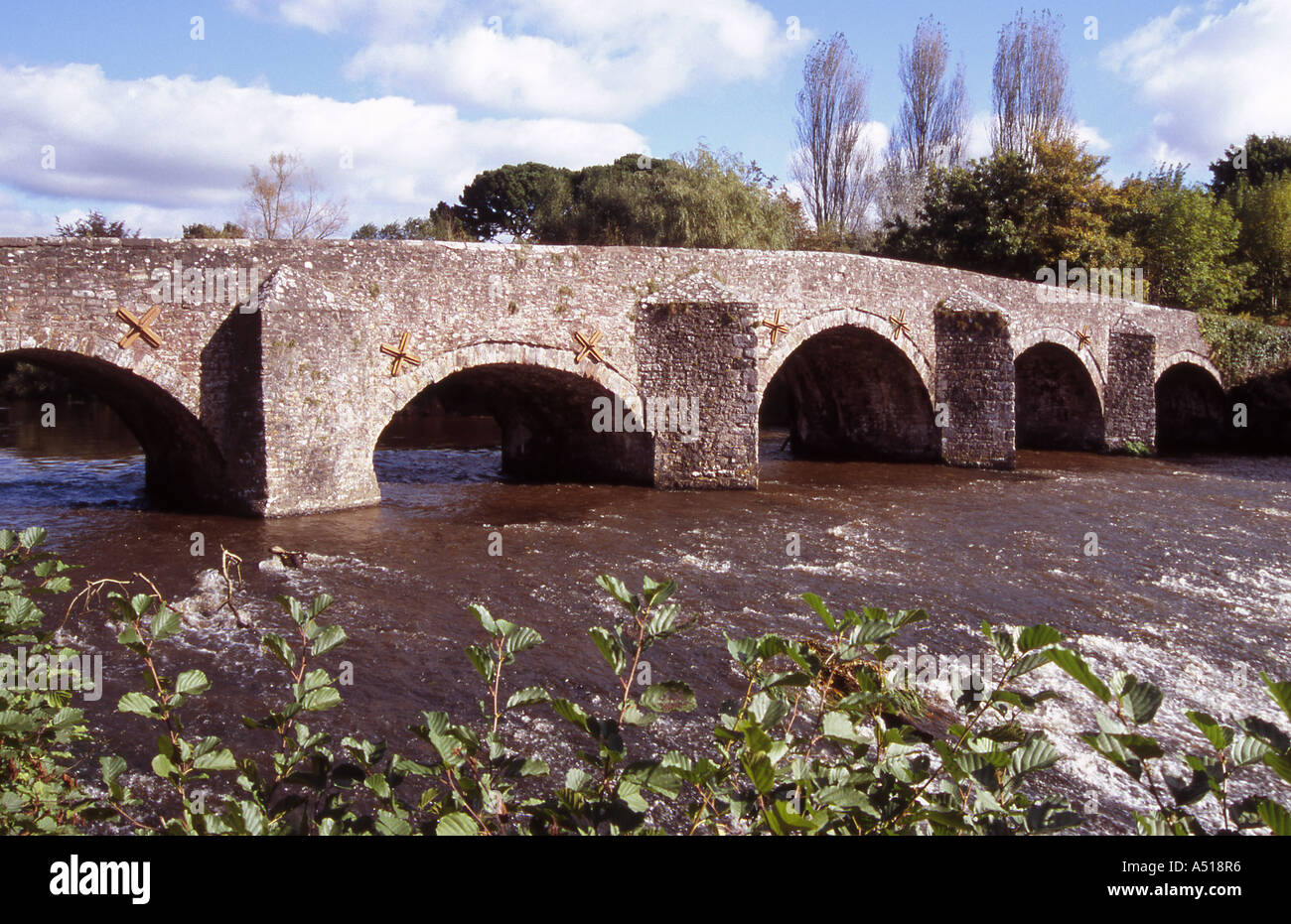 Bickleigh Bridge over the River Exe, Devon Stock Photo - Alamy