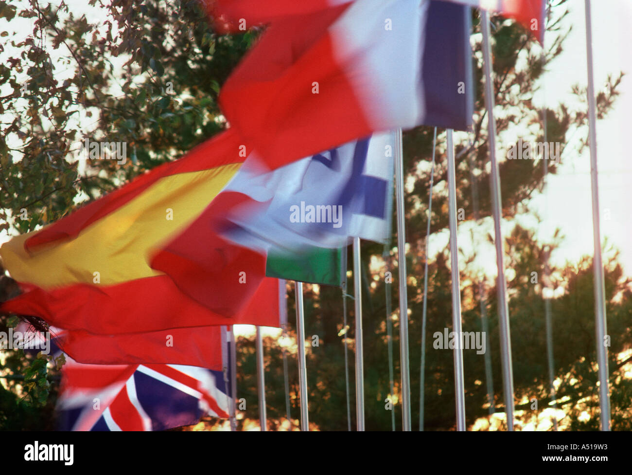 Flags of the league of nations hi-res stock photography and images - Alamy